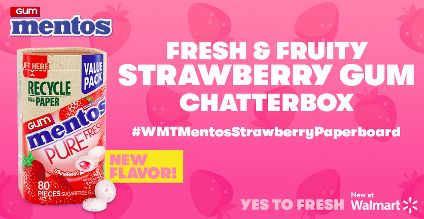 TrySpree - Get a Burst of Freshness: Free Mentos Strawberry Gum Chatterbox