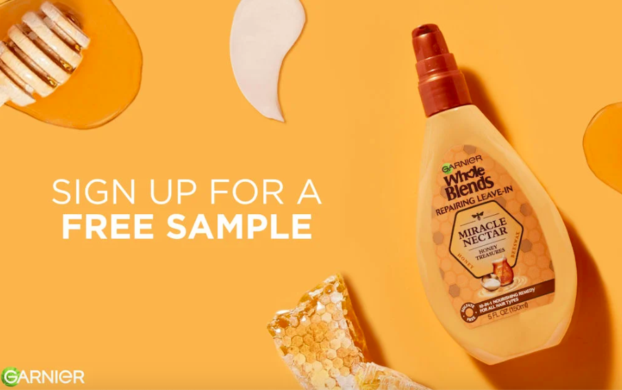 TrySpree - Garnier Whole Blends Miracle Nectar Leave-In Sample for Free