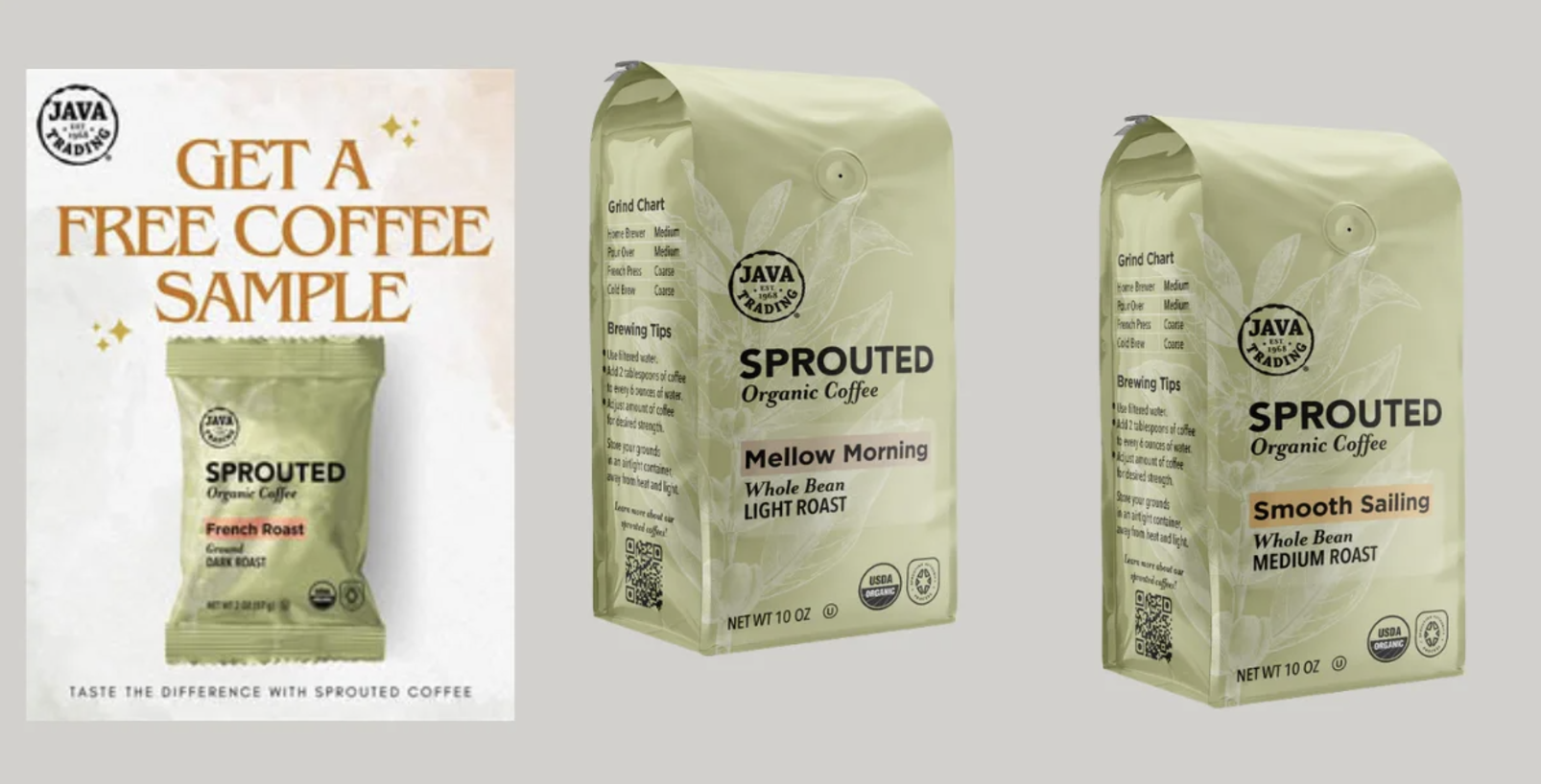 TrySpree - Wake Up to a FREE Sample of Java Trading Sprouted Ground Coffee