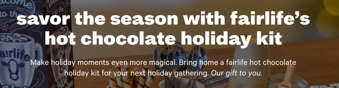 TrySpree - Warm Your Heart with a Free Fairlife Hot Chocolate Holiday Kit