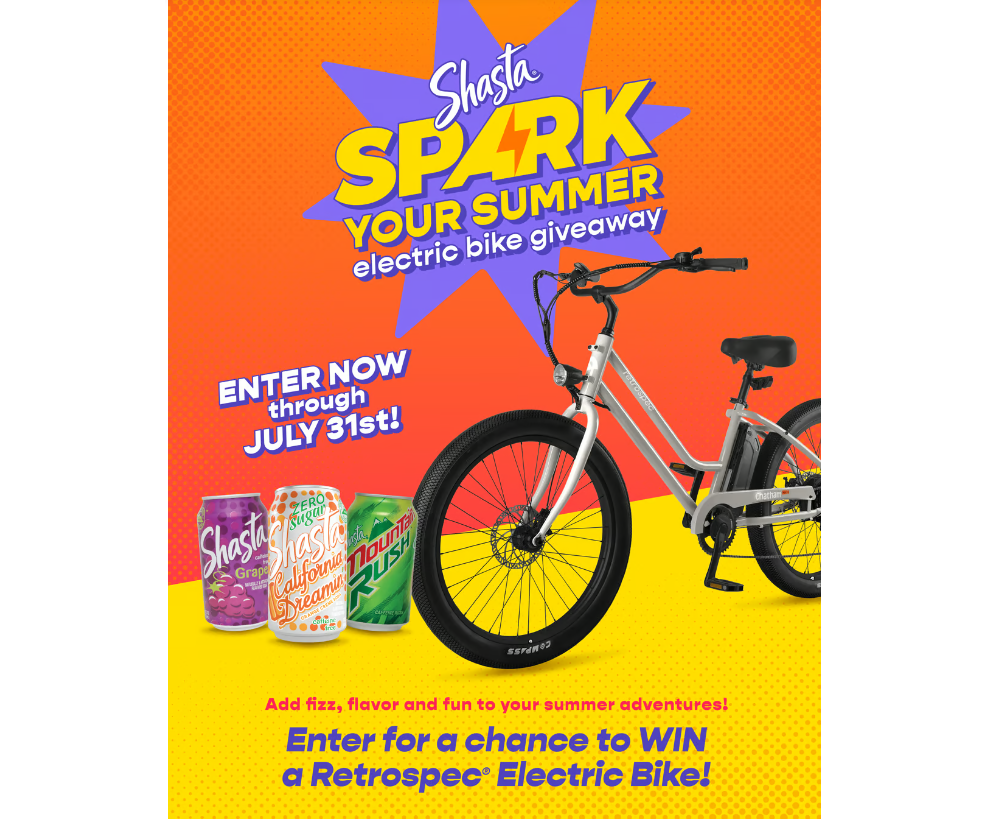 TrySpree - Pedal to the Power: Win an Electric Bike with Shasta Spark ...