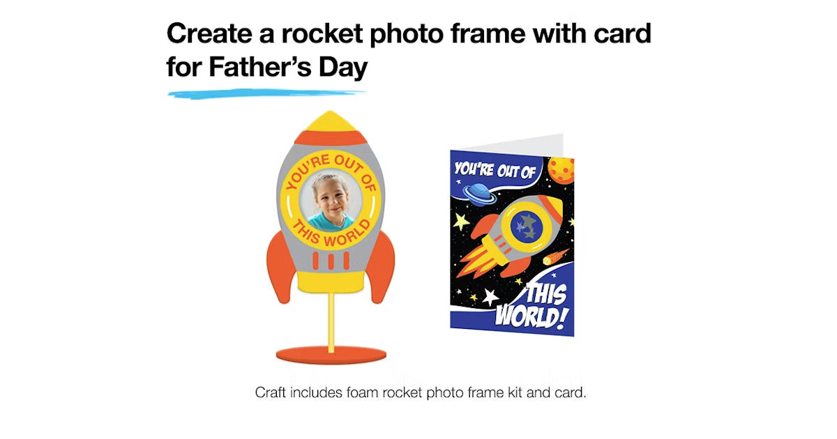 TrySpree - Go for you FREE Rocket Photo Frame with Card Father's Day at ...