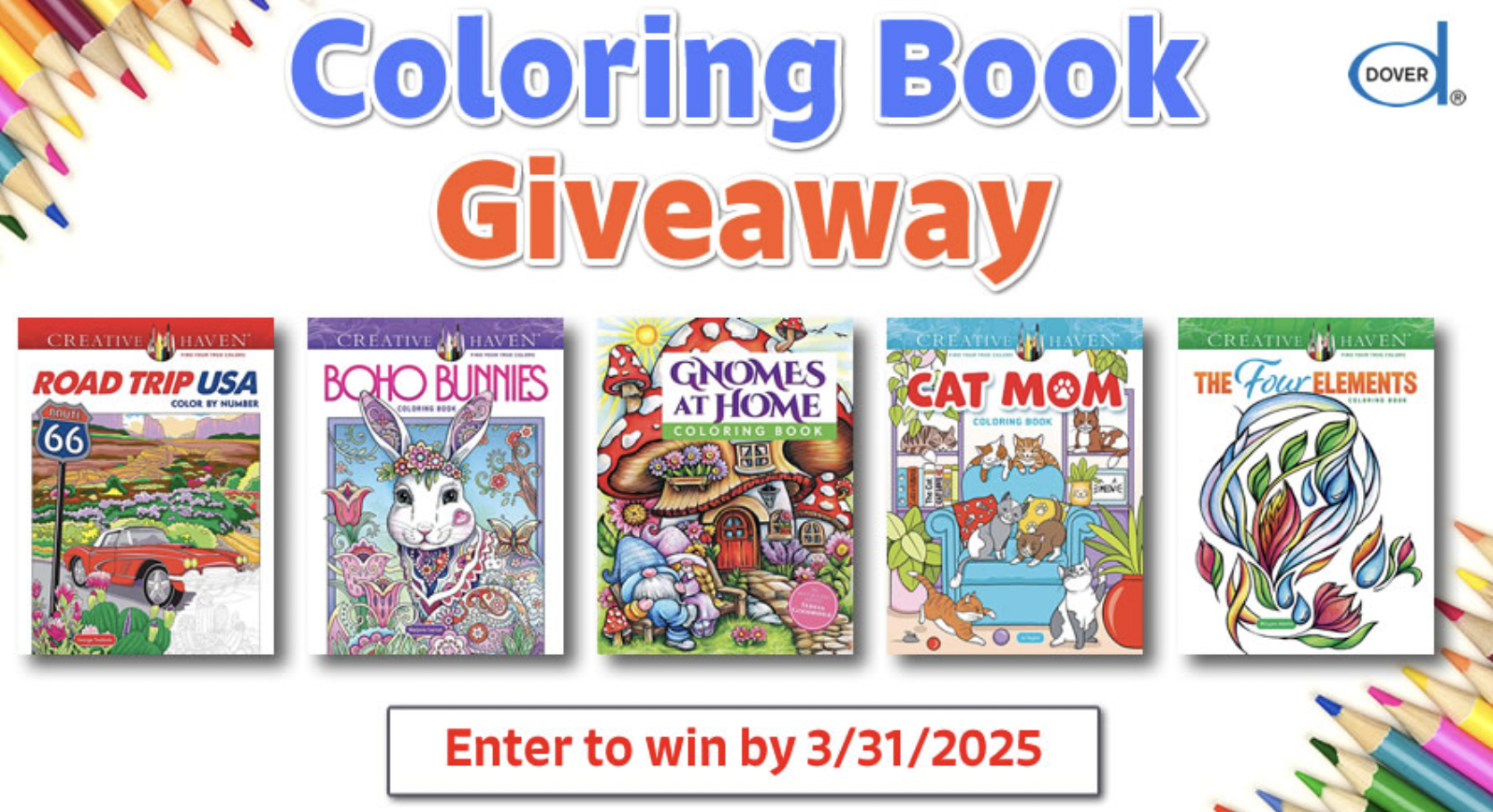TrySpree - Time to Color! Win a Dover Adult Coloring Book Collection!