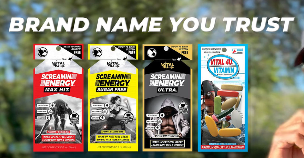 TrySpree - 6 Vital 4U Screaming Energy Samples for FREE!