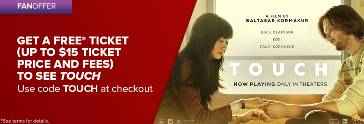 TrySpree - Movie Magic: Free TOUCH Ticket (Up to $15)!