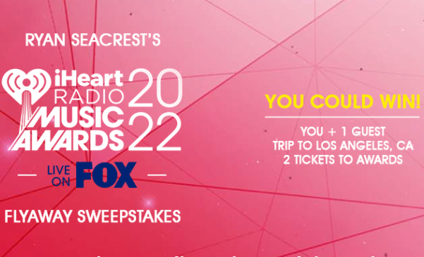 TrySpree - Ryan Seacrest’s iHeartRadio Music Awards Flyaway Sweepstakes