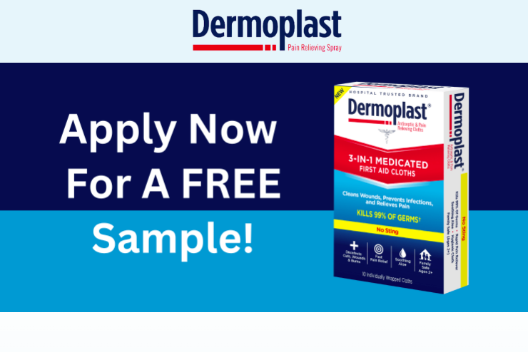 TrySpree - Dermoplast 3-in-1 Medicated First Aid Cloths Sample for Free