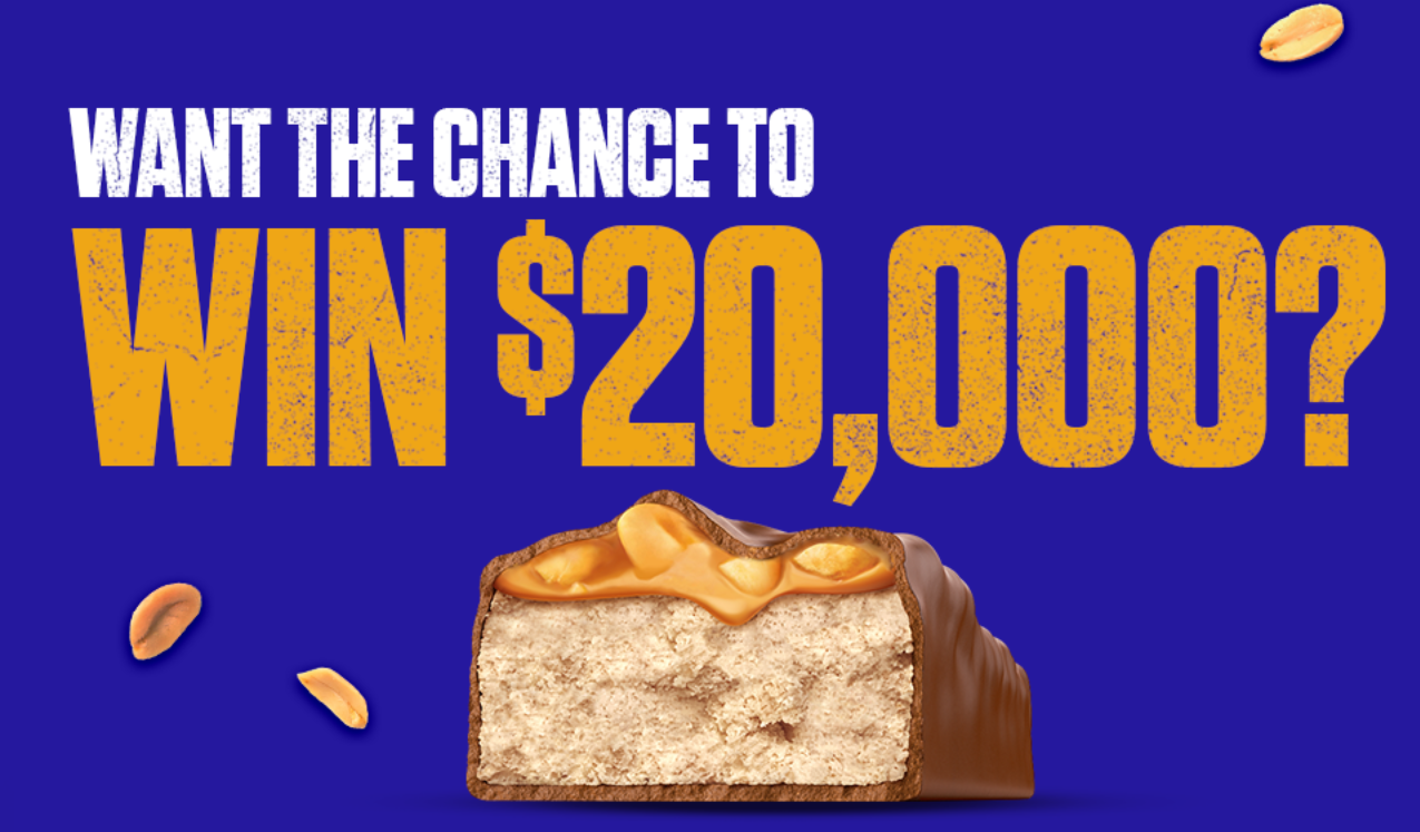 TrySpree - SWEEPSTAKE: Get a chance to win $20,000 or weekly prizes from Snickers!
