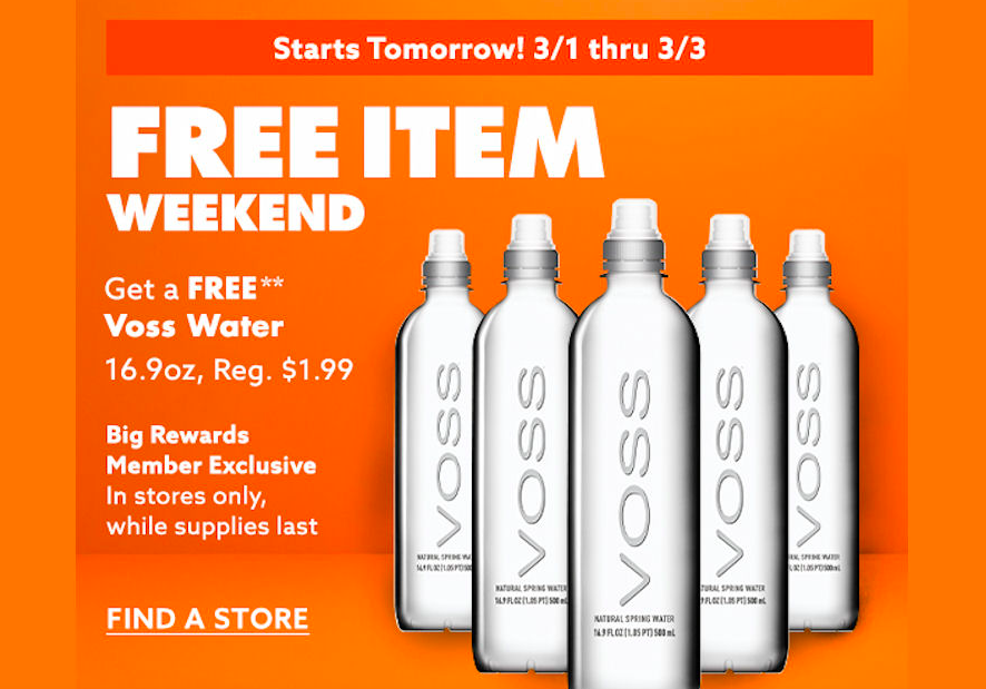 TrySpree - Voss Water for Free at Big Lots