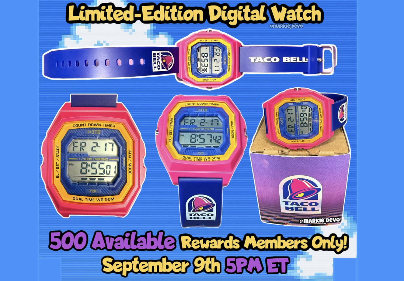 TrySpree - Limited Drop: FREE Taco Bell x Y2K Watch for First 500 at ...