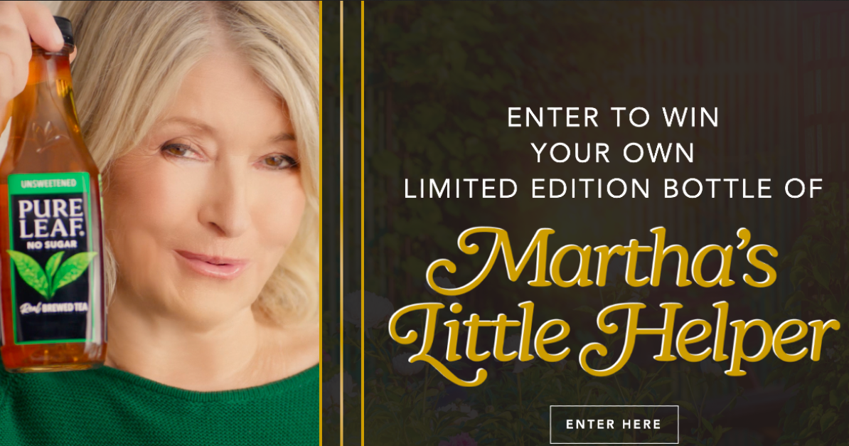 TrySpree - Win a One-of-a-Kind Pure Leaf Bottle Crafted by Martha Stewart!
