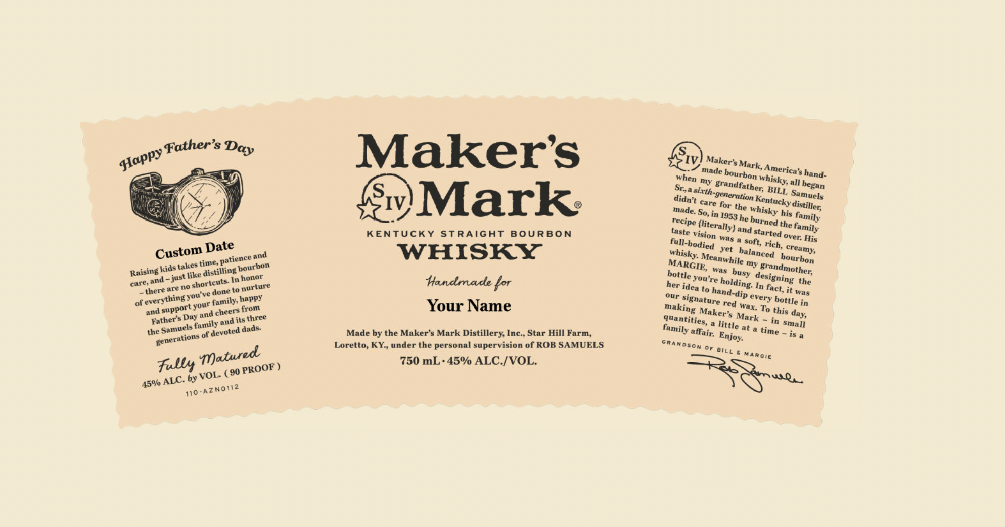 TrySpree - Celebrate Dad with a FREE Custom Label from Maker’s Mark