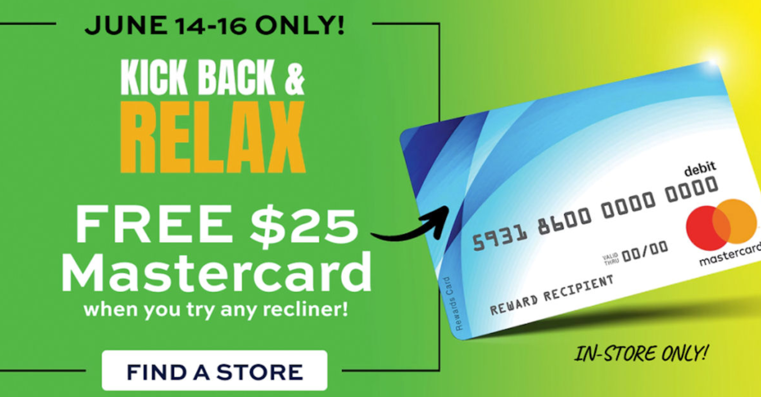 TrySpree - Exclusive Offer: FREE $25 Mastercard Gift Card at Slumberland!