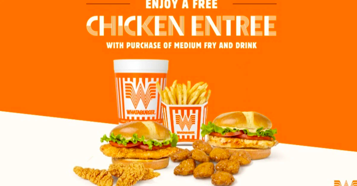 TrySpree - Hot & Crispy: Claim Your FREE Chicken Entrée at Whataburger!