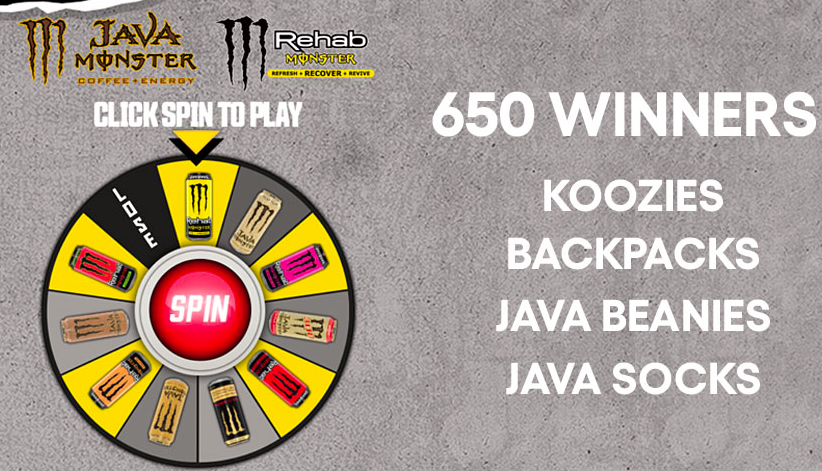 TrySpree - Java Monster Rehab Instant Win Game